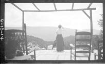 Josephine Dickman on porch, Yama Farms Trip | Objects | George Eastman ...